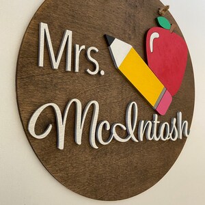 Personalized Teacher Sign, Classroom Door Hanger, Custom Name Class ...