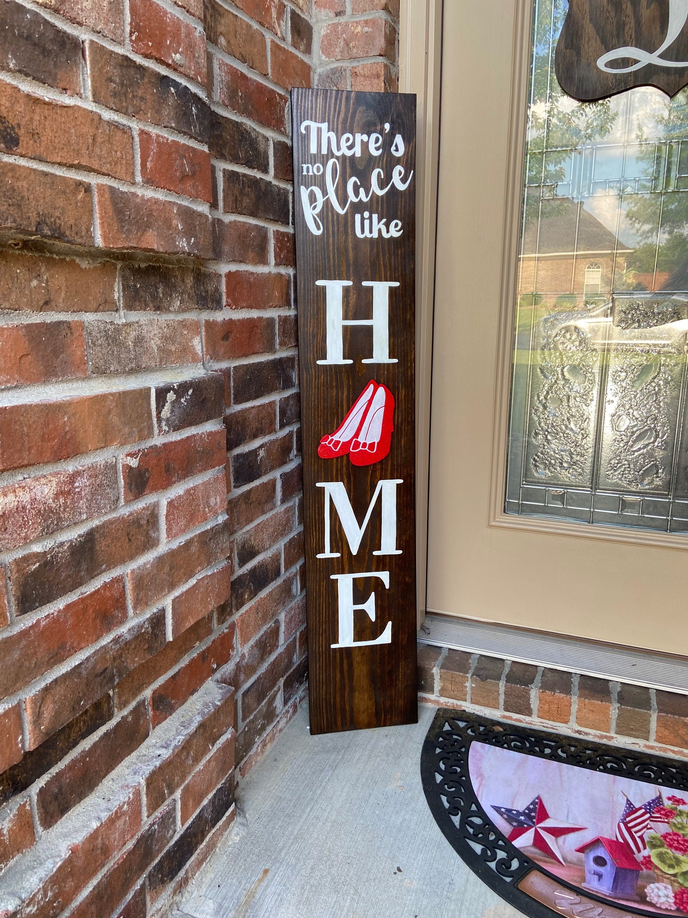 There’s No Place Like HOME Interchangeable Welcome Sign, Large Vertical ...