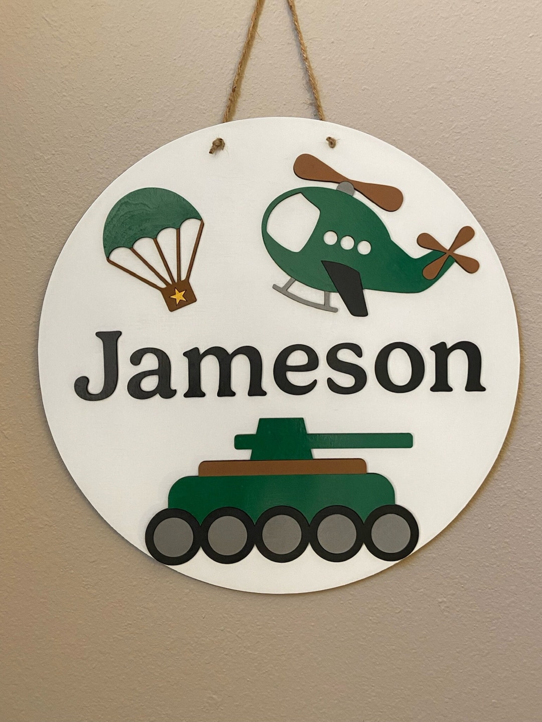 Personalized Soldier Sign for Baby Boy Nursery Decor, Military Themed ...