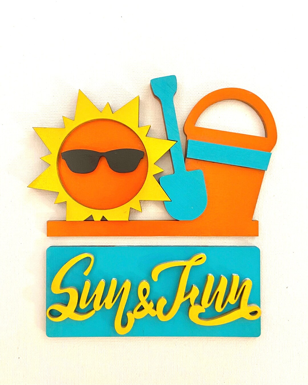 Sun and Fun Insert Set for Interchangeable Cutting Board, Summer Sun ...
