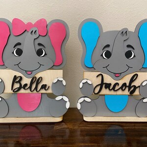Digital Elephant Shelf Sitter, Personalizable, Glowforge Laser Cut ...