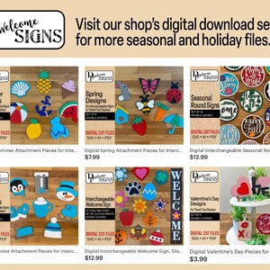 Digital Interchangeable Welcome Sign SVG Glowforge Laser Cut File ...