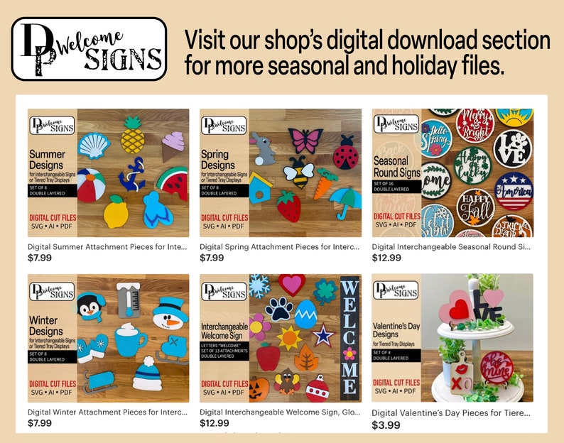 Digital Interchangeable Welcome Sign SVG Glowforge Laser Cut - Etsy Canada