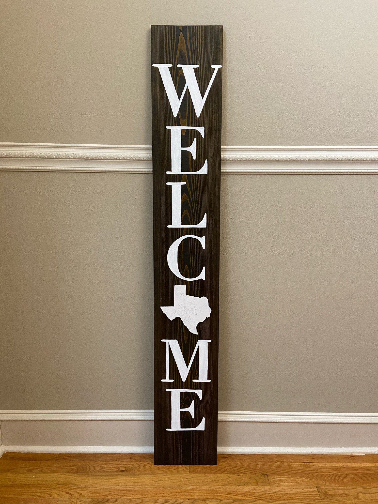 State Welcome Sign, Home Sign, Front Door, Large Vertical Porch Leaner ...