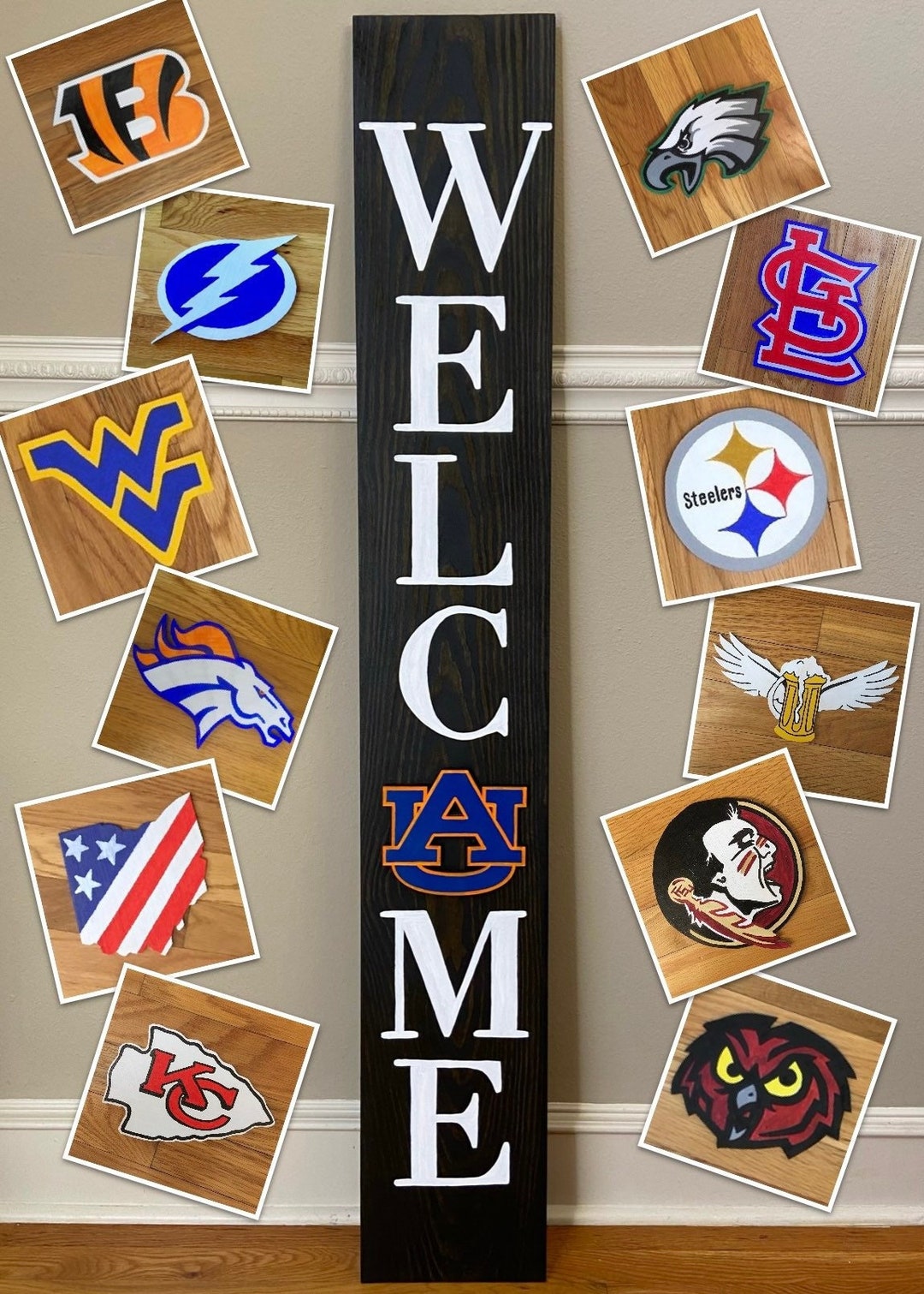 Custom Wood Cutout Attachment for Interchangeable Signs, Sports Team ...