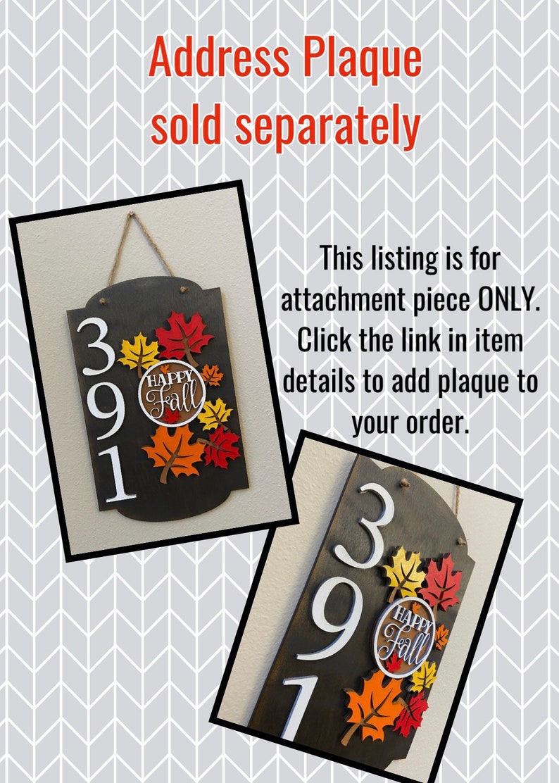 Happy Fall Attachment Piece for Interchangeable Address Plaque, Fall ...