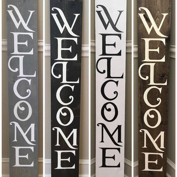 Vertical Welcome Sign - Etsy