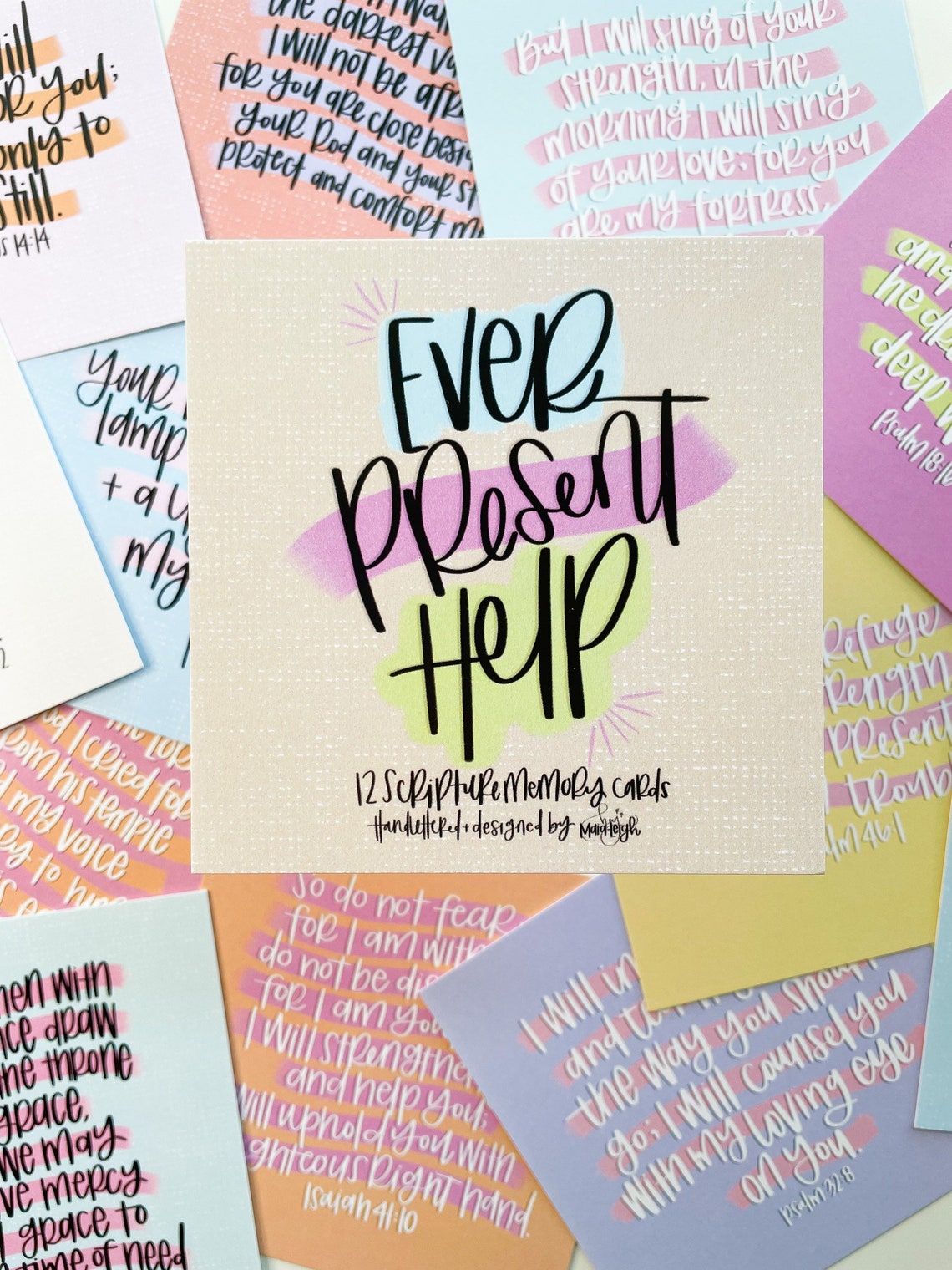 Ever Present Help Scripture Cards Bible Scripture Memory | Etsy