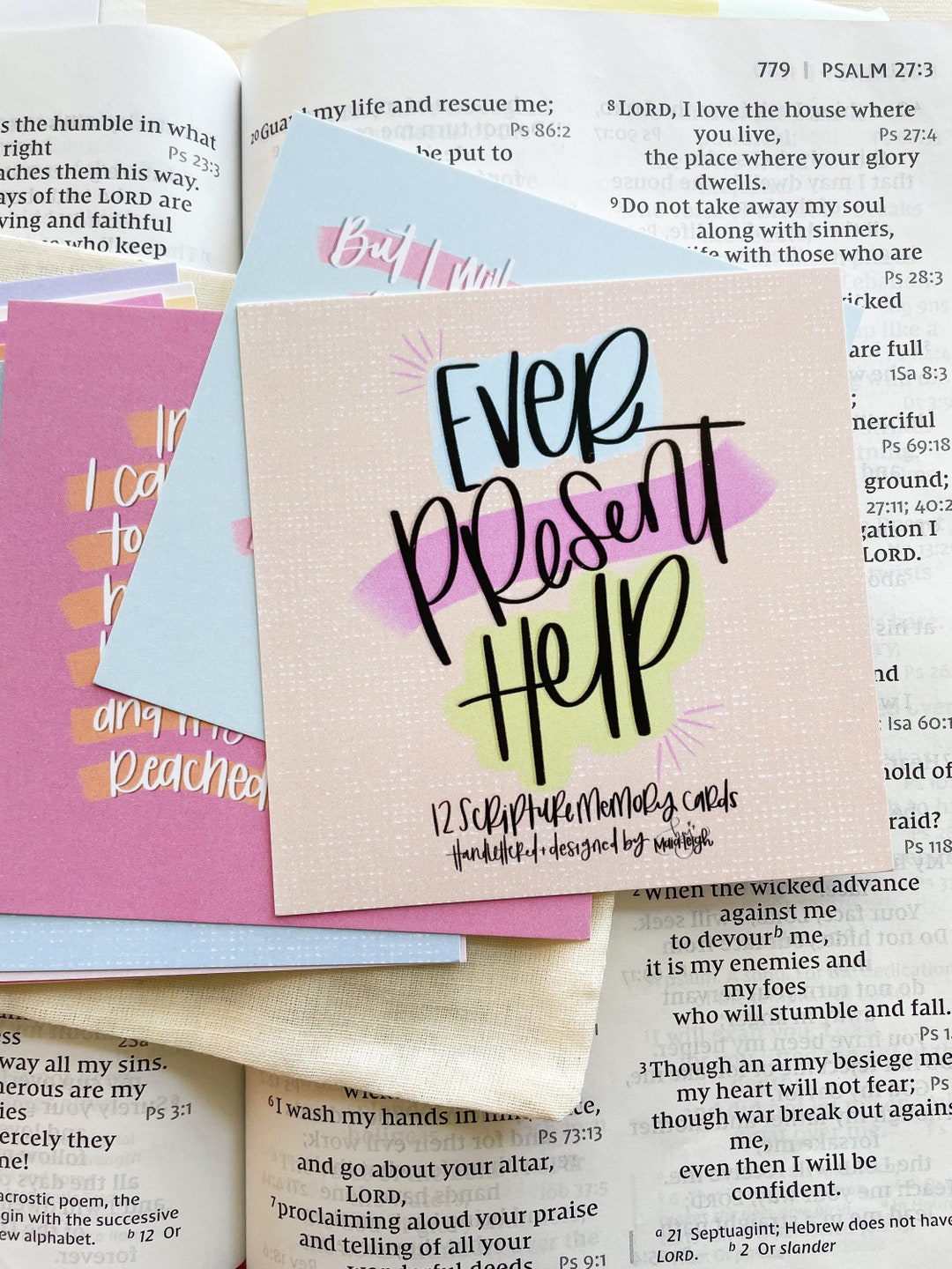 Ever Present Help Scripture Cards Bible Scripture Memory - Etsy