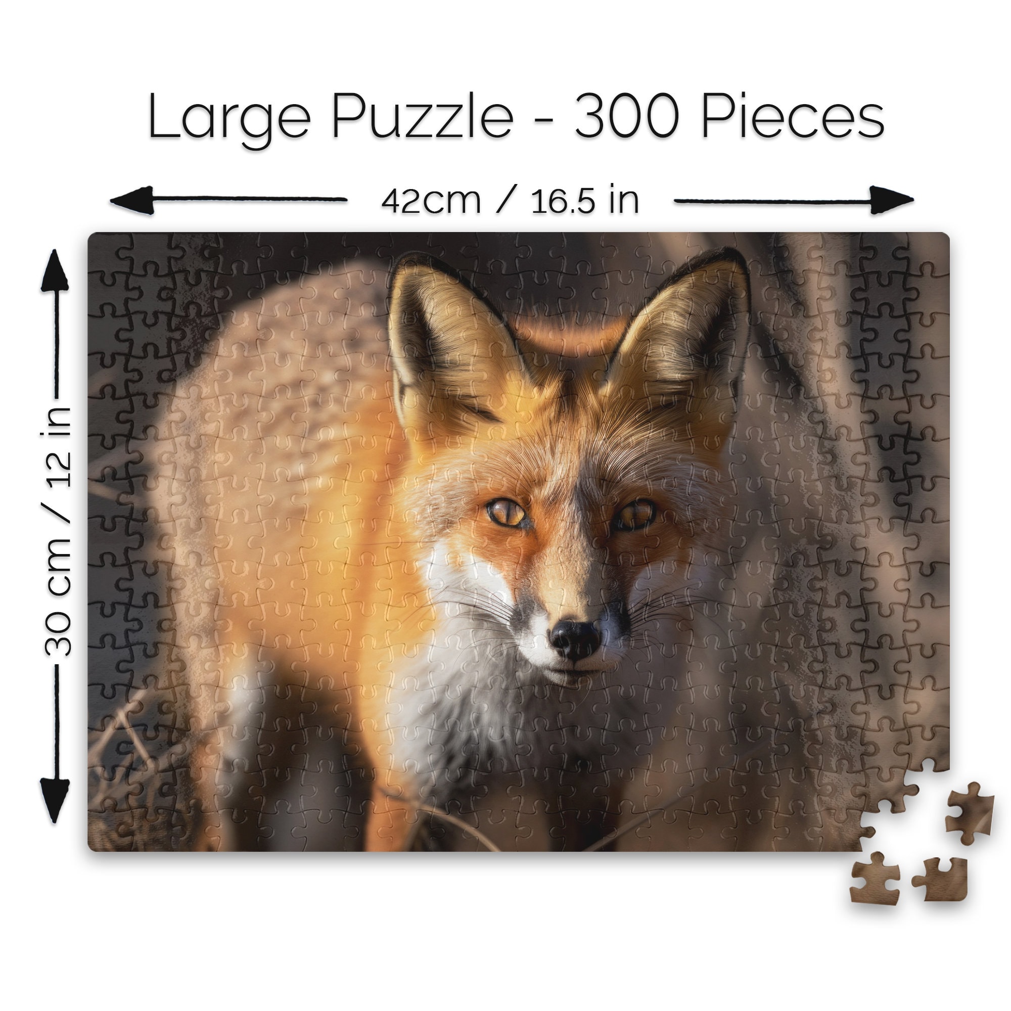 Fox 300 Piece Jigsaw Puzzle Wild Animal Forest Nature Lover - Etsy