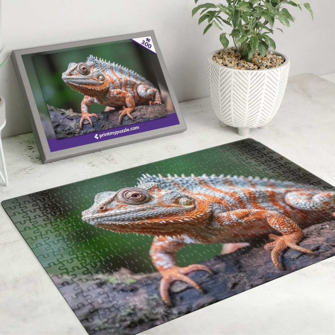 Chameleon 300 Piece Jigsaw Puzzle Wild Animal Forest Nature Lover Gift ...
