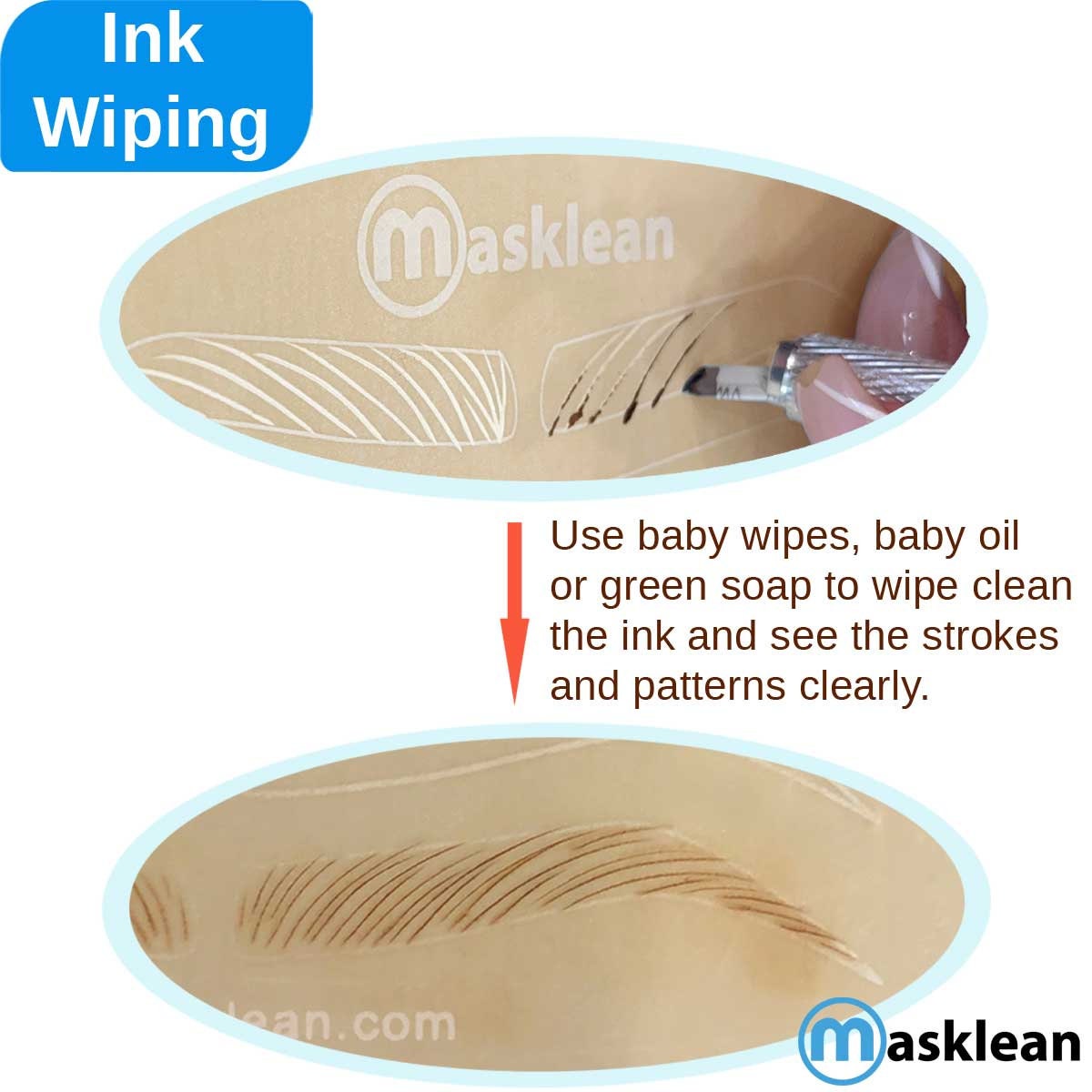 Masklean Inkless Double Sided Practice Skin for Microblading - Etsy
