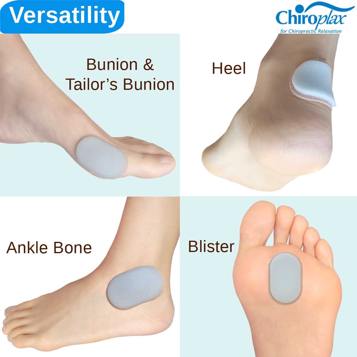 Chiroplax Foam & Fabric Bunion Cushions Protector Pads Patch Cover ...