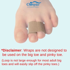 Chiroplax Non-elastic Toe Wraps Buddy Tape (4pack) Broken Overlapping ...