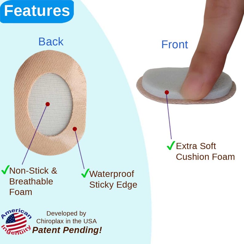 Chiroplax Foam & Fabric Bunion Cushions Protector Pads Patch Cover ...