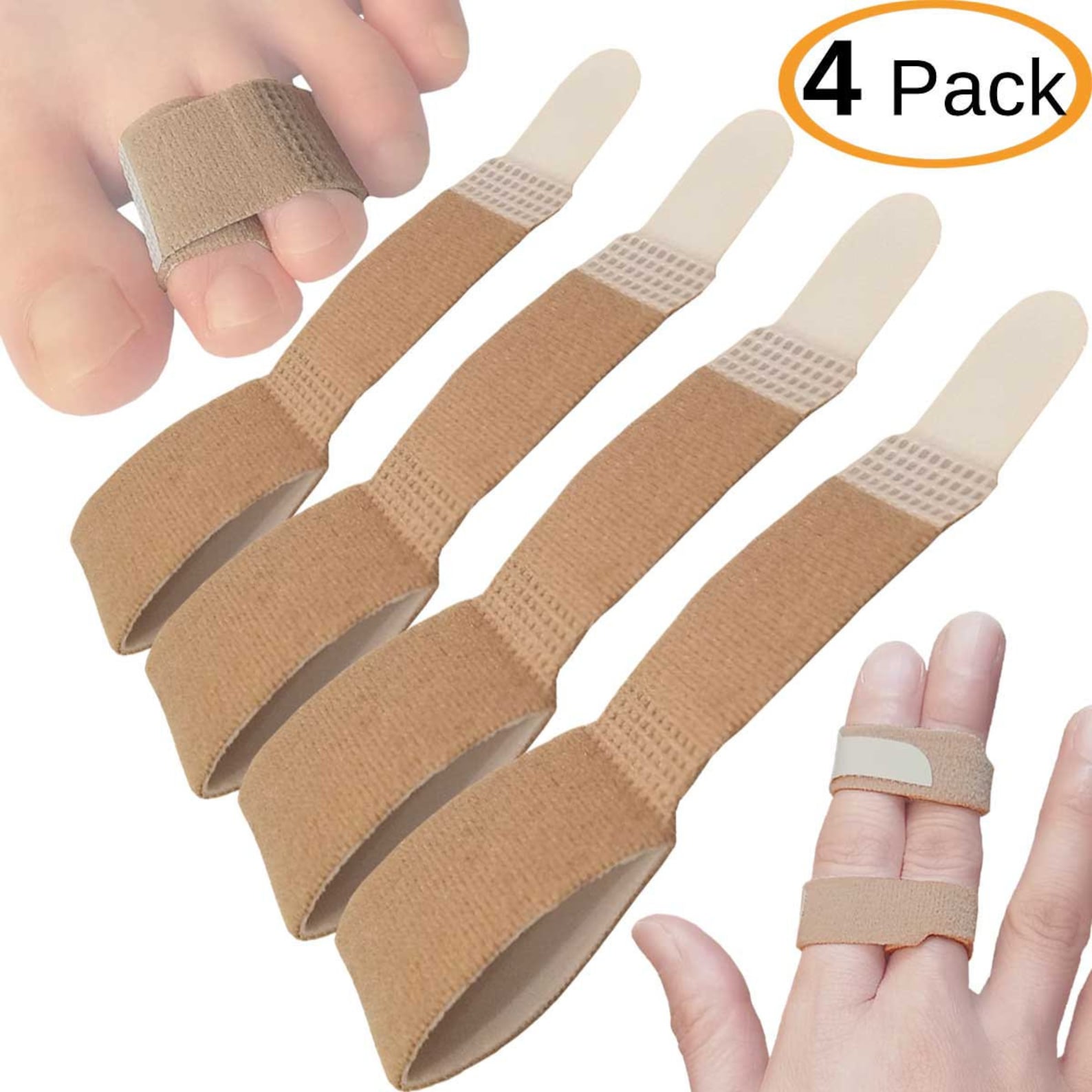 Chiroplax Non-elastic Toe Wraps Buddy Tape (4pack) Broken Overlapping ...