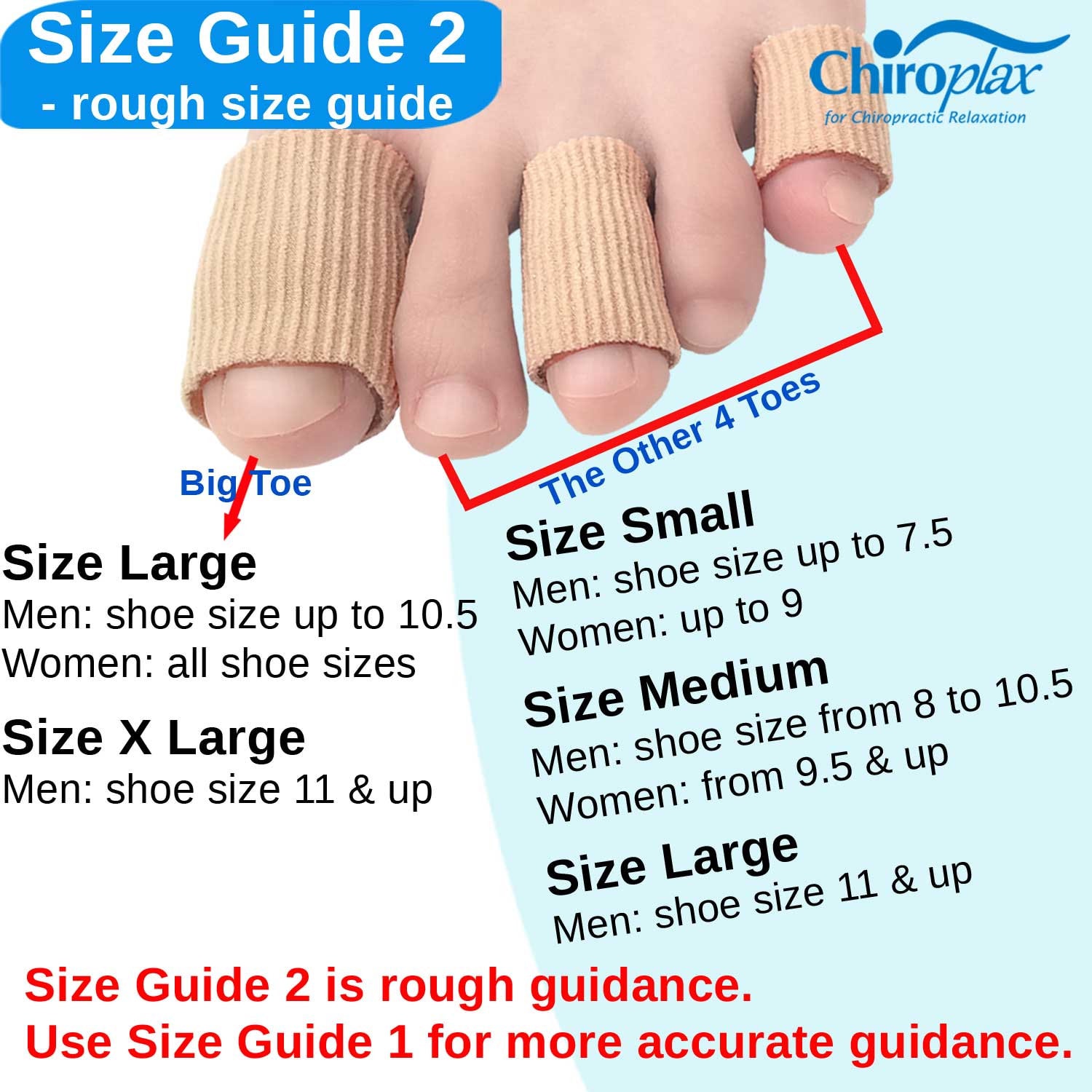 Chiroplax Toe Tubes Sleeves Protectors Cushions Fabric & Gel Lining ...