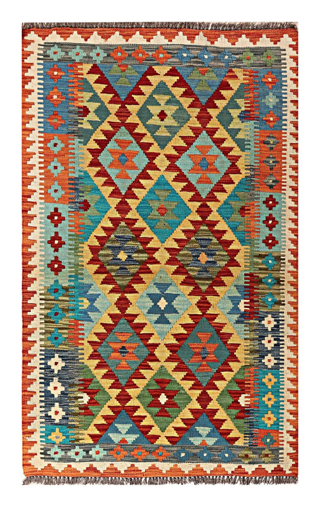 3x5 Rug 147x96cm Handmade Afghan Kilim Rug Traditional Rug Flatwoven ...