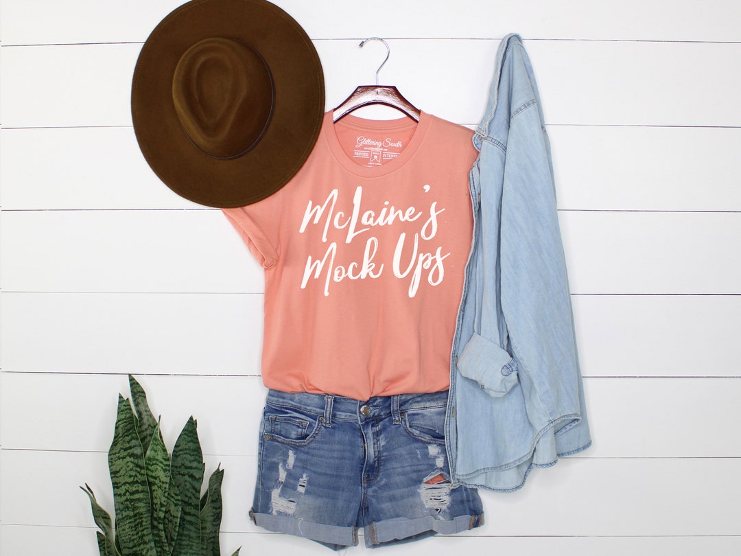 Bella Canvas 3001C Sunset Mock Up Flat Lay Chemise Mock Up - Etsy France