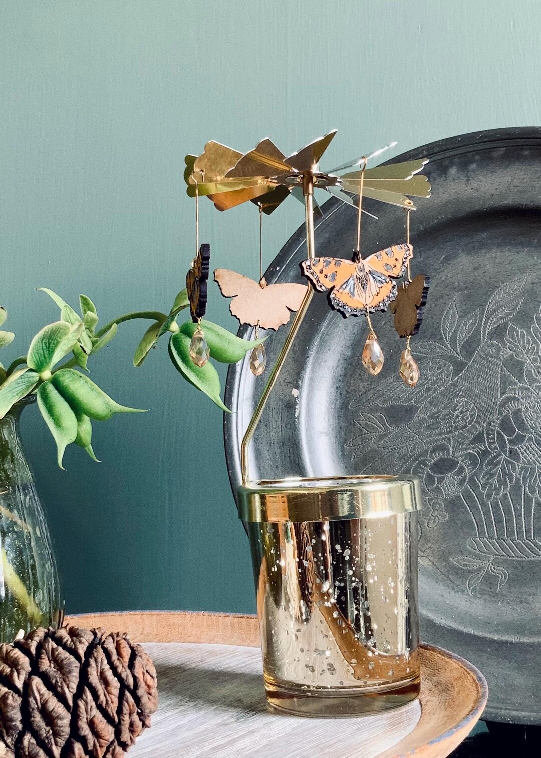 Tortoiseshell Butterfly Candle Carousel Pieces - Etsy