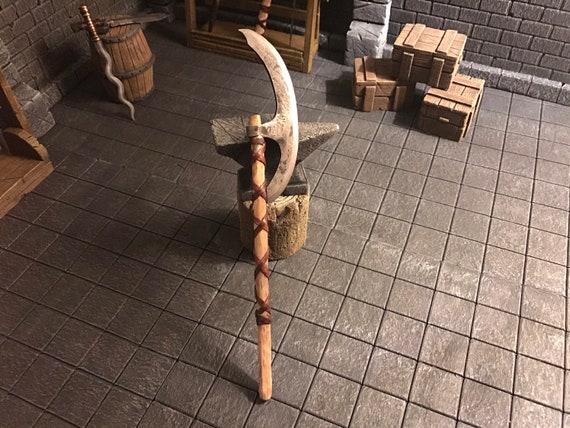 laser cut wood Tiny Halberd token DND miniature geek gift Art ...