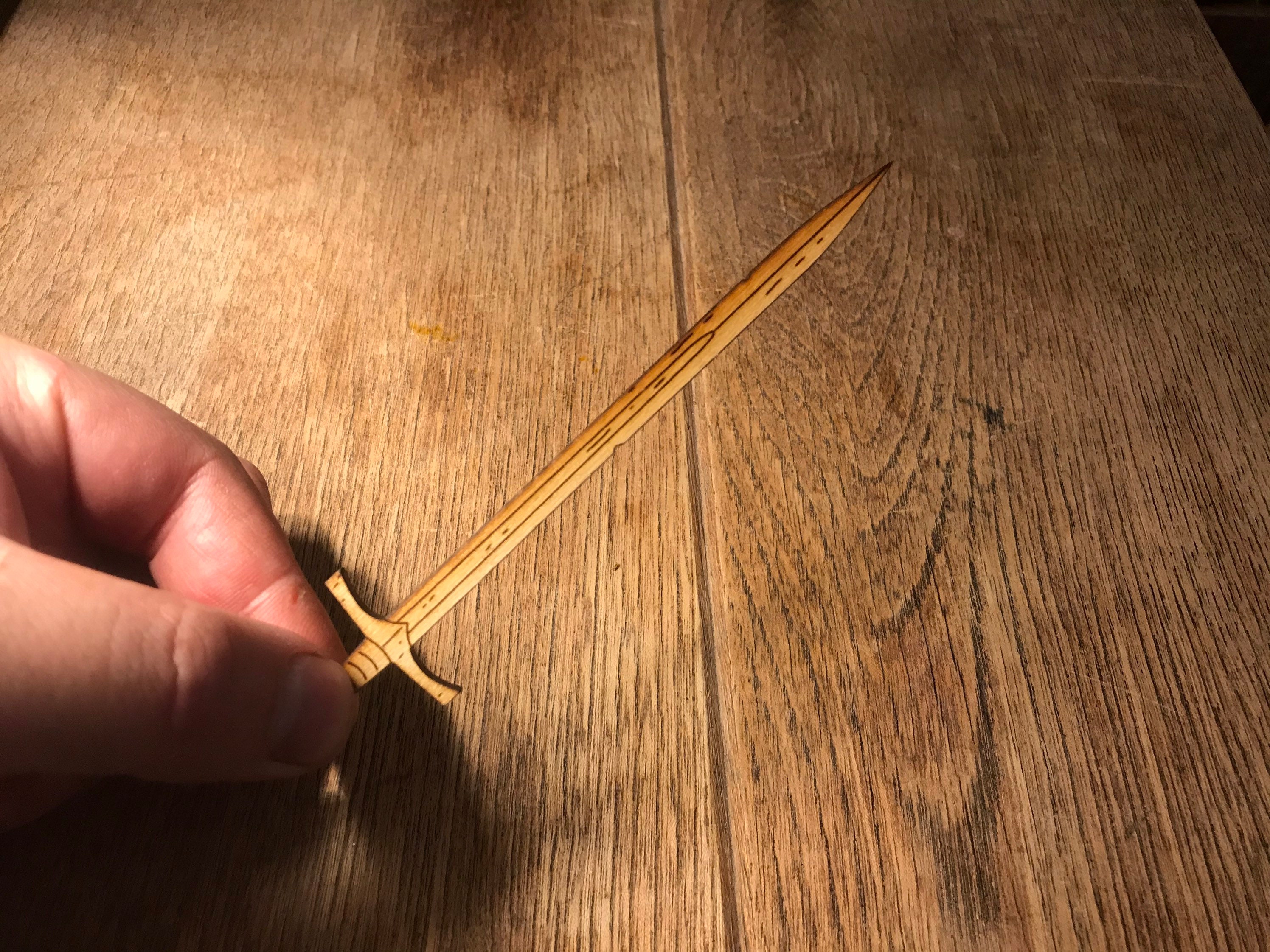 Tiny Sword Token laser Cut Wood DND Miniature Geek Gift | Etsy UK