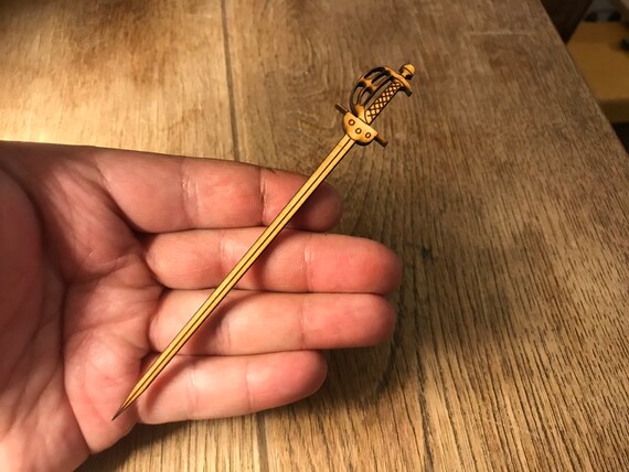 laser cut wood Tiny Halberd token DND miniature geek gift Art ...