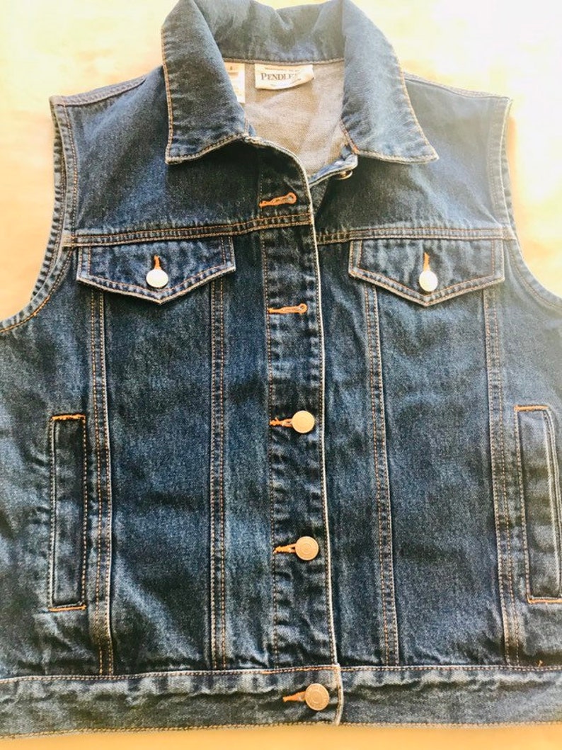 Pendleton Denim Vestwomen's Small, Native Style Jacket, Southwest Vest ...