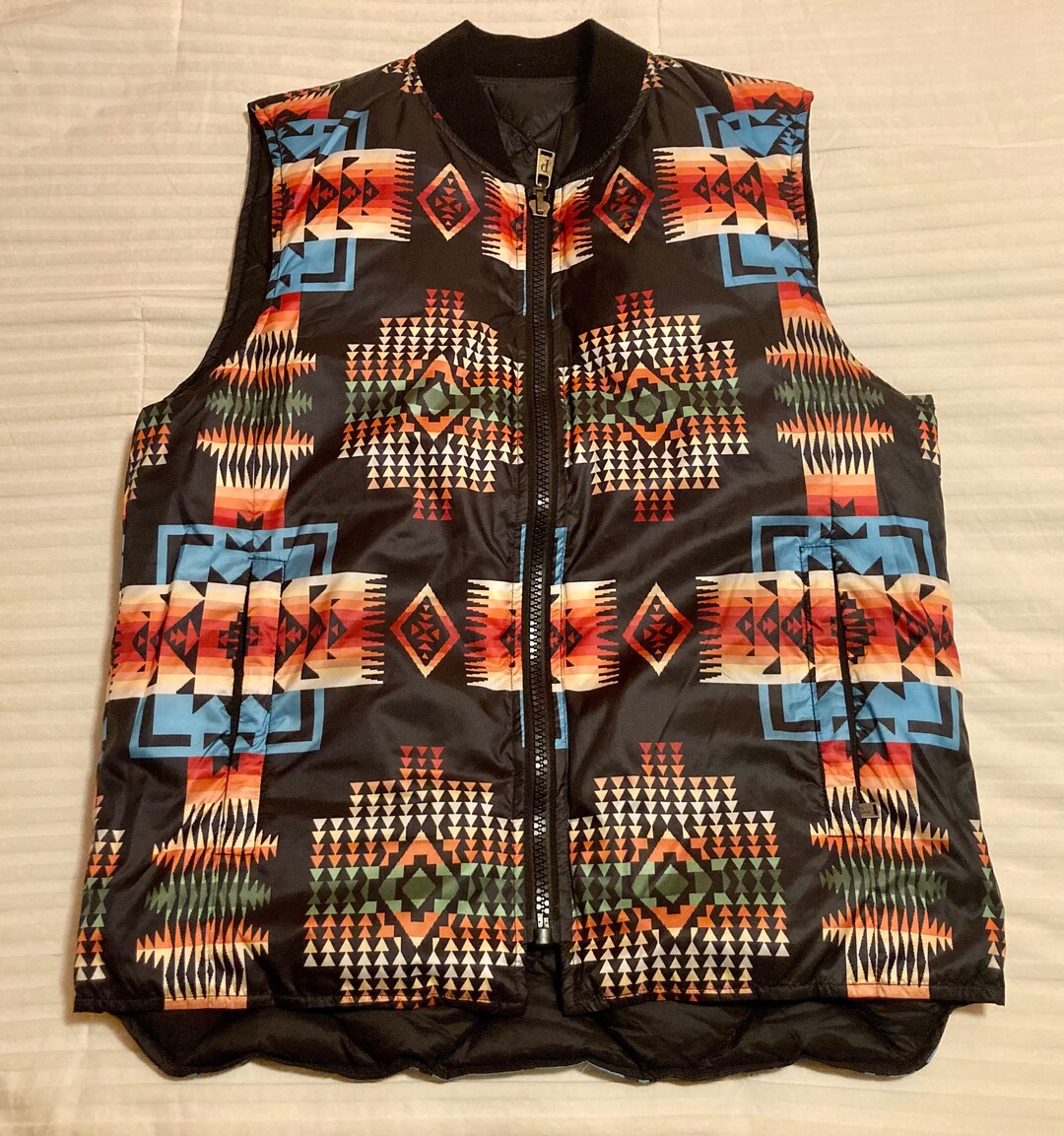 Pendleton Down Vest> Women’s Small, Southwestern Vest, Native Style Vest, Pendleton Jackets - Etsy