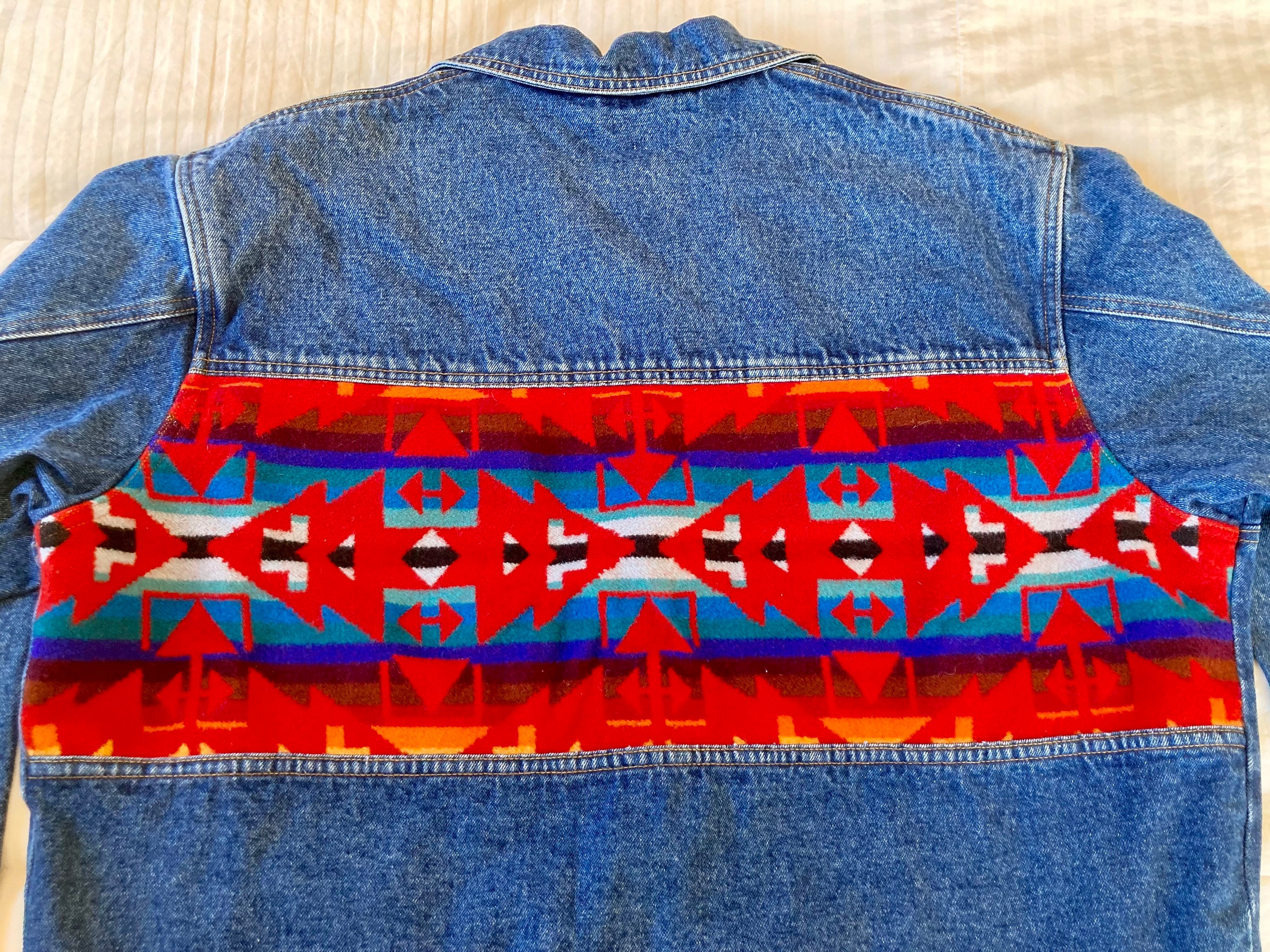 Pendleton Denim Jacketmen's XL Native Style Jacket - Etsy