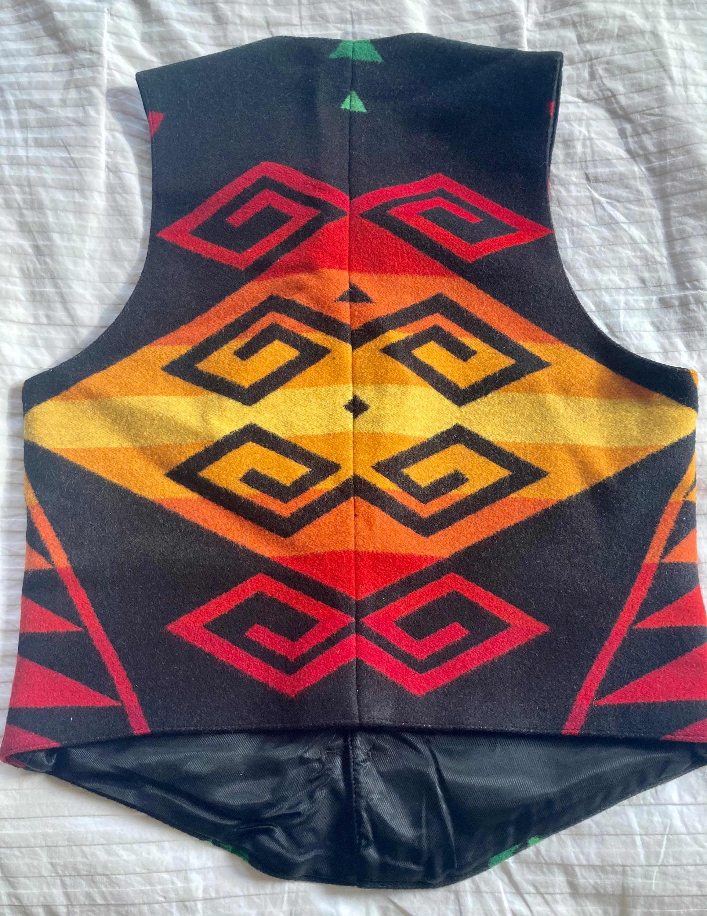 Pendleton Wool Vest Mens Small Southwestern Vest Native - Etsy