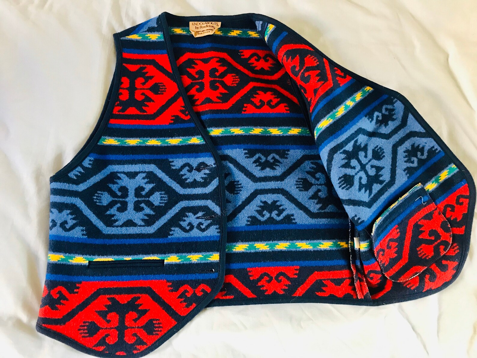 Pendleton Wool Vest> Women's Small, Native Style Jacket, Southwest Vest ...