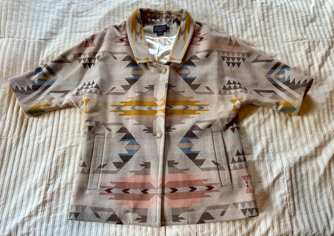 Pendleton Wool Jacket>women’s XS, Native Style Jacket, Southwest Jacket, Pendleton Jacket ...
