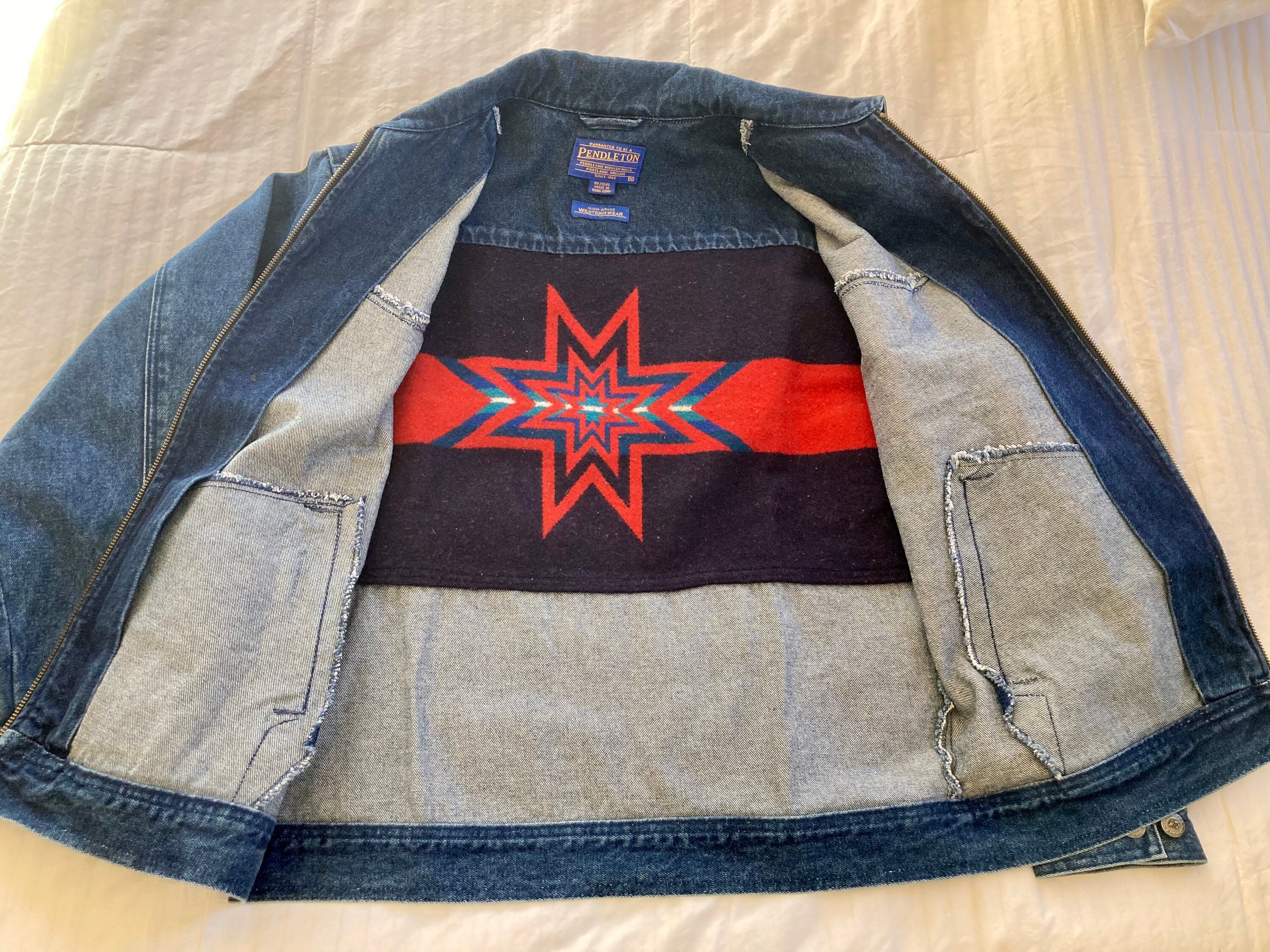 Pendleton Denim Jacketmen's Medium Native Style - Etsy
