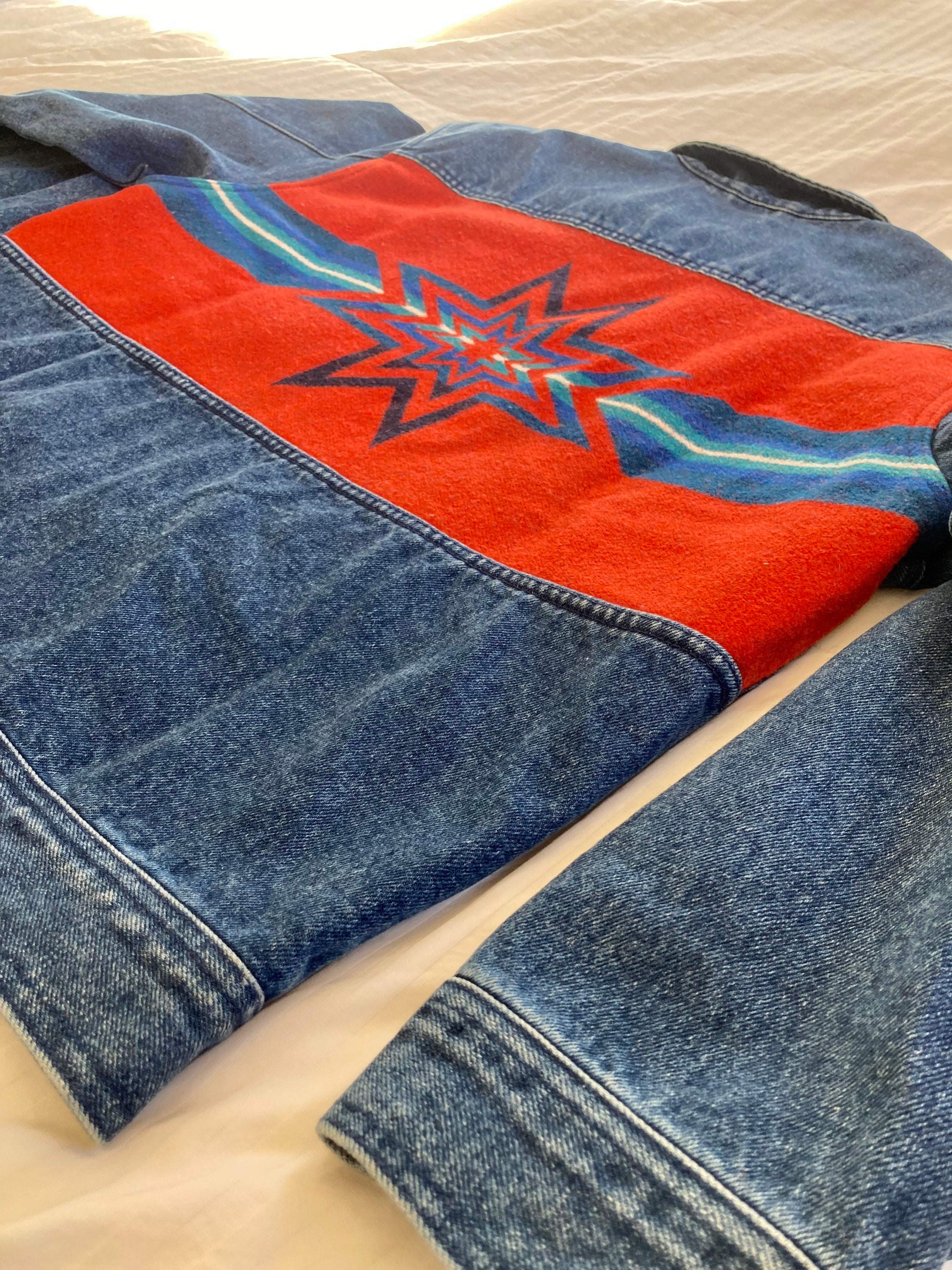 Pendleton Denim Jacketmen's Medium Native Style - Etsy