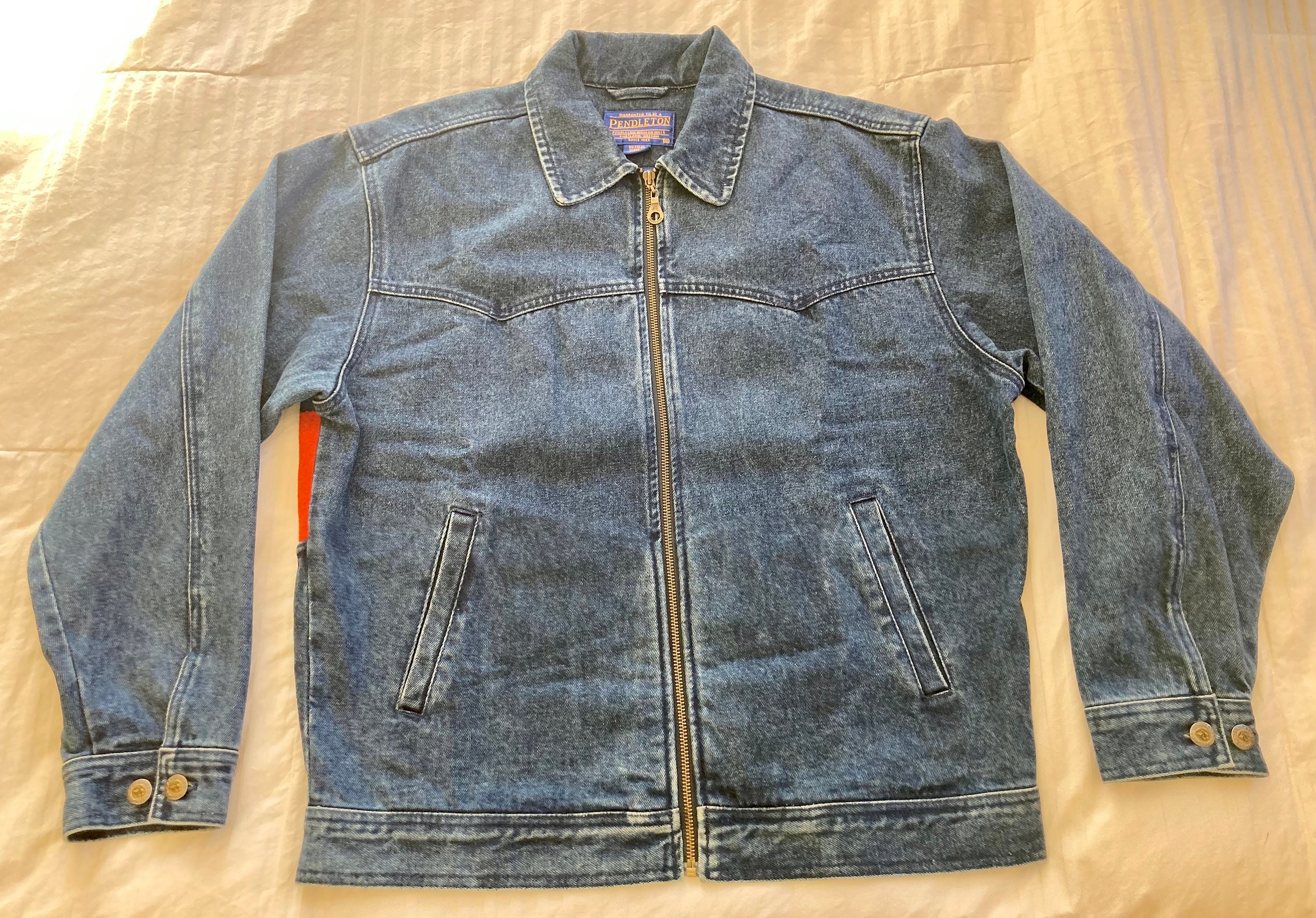 Pendleton Denim Jacketmen's Medium Native Style - Etsy