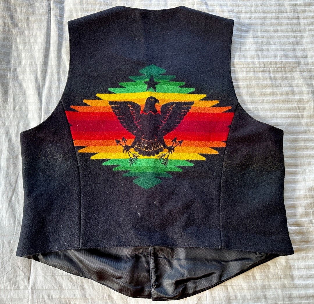 Pendleton Wool Vest Mens Large, Southwestern Vest, Native Style Vest ...