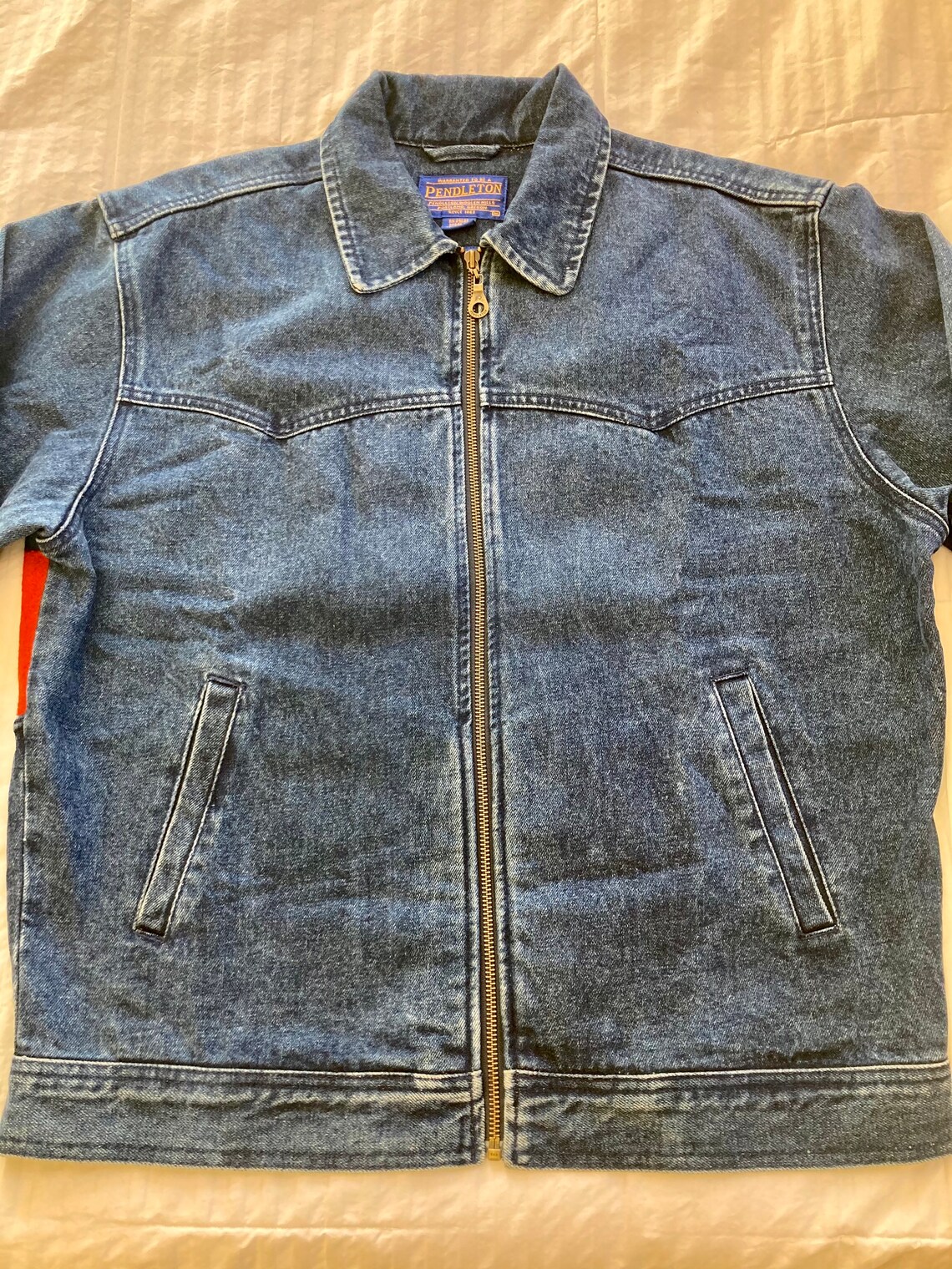 Pendleton Denim Jacketmen's Medium Native Style - Etsy