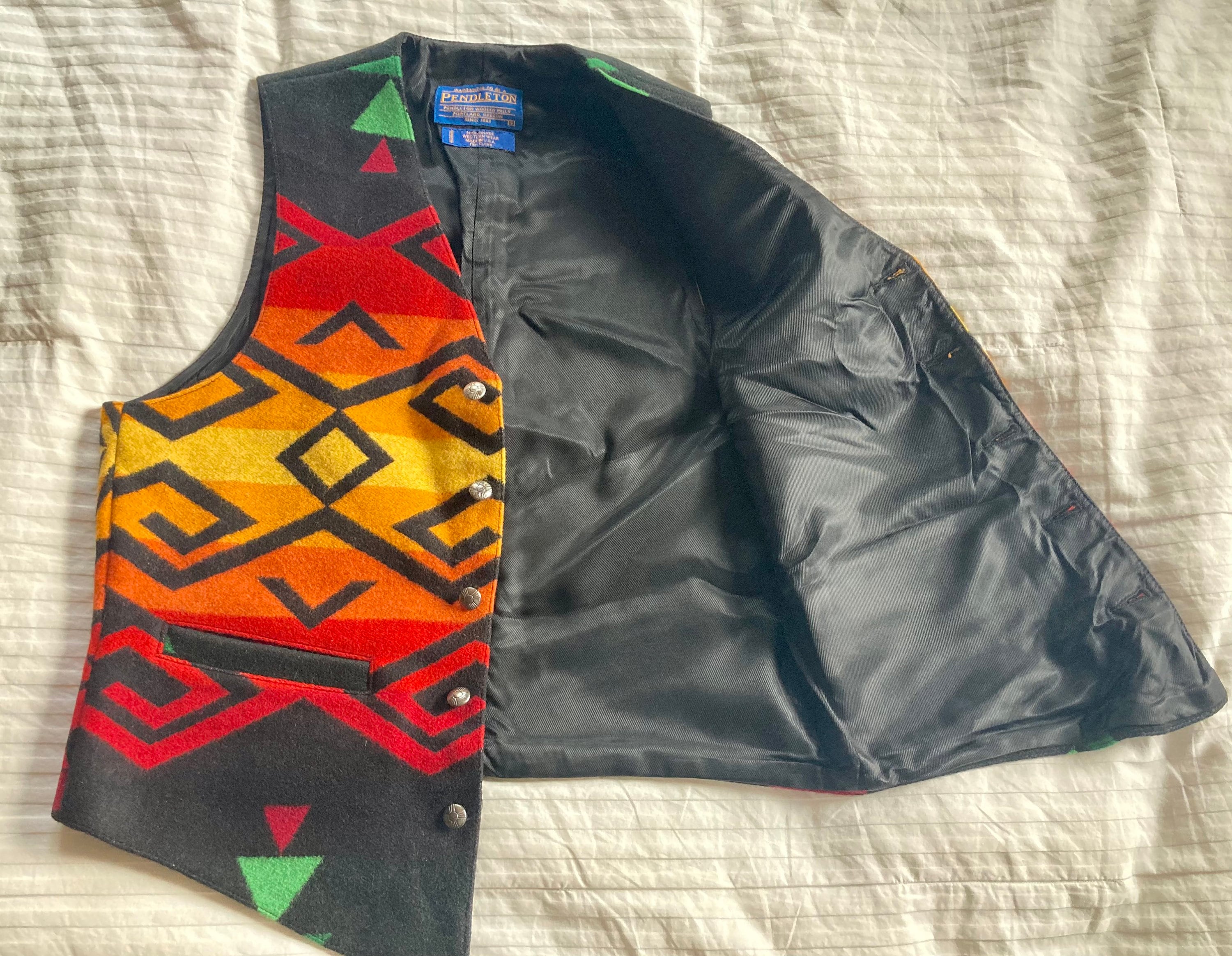 Pendleton Wool Vest> Men’s Small, Southwestern Vest, Native Style Vest ...