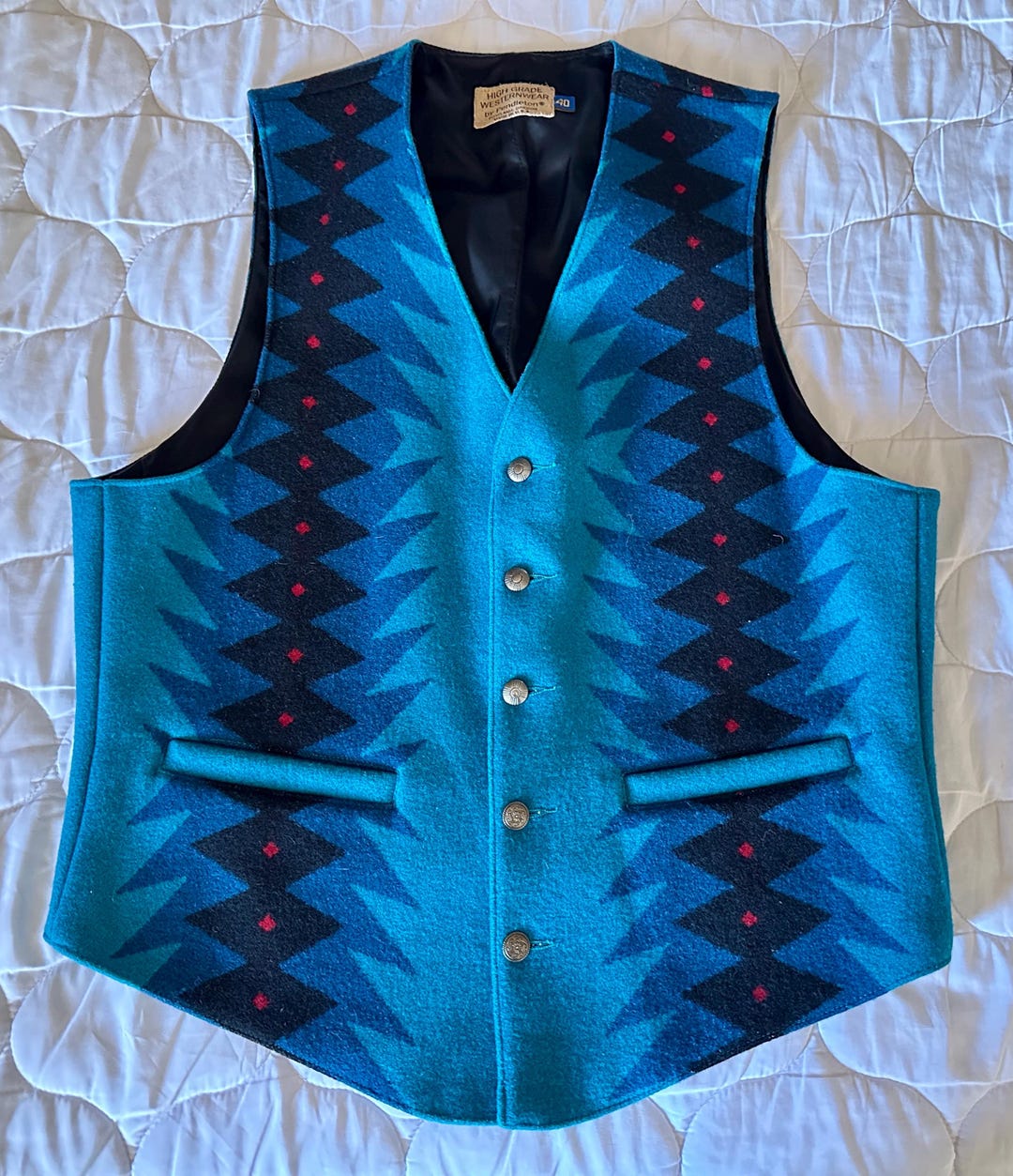 Pendleton Wool Vest> Men’s Medium (40), Southwestern Vest, Native Style ...