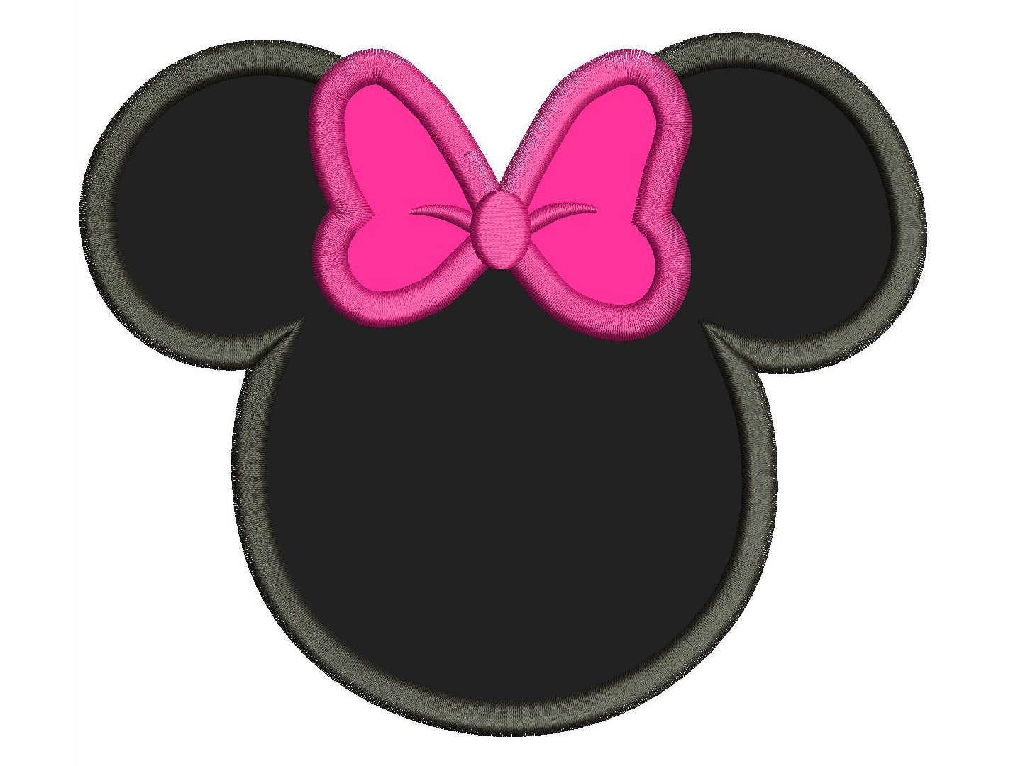 Character Inspired Minnie Mouse Embroidery Applique Design from ...