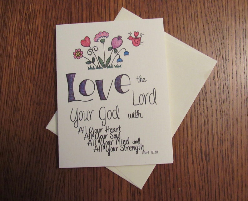 8 Bible Verse Note Cards-hand-designed & Lettered-religious | Etsy