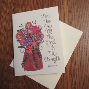 8 Bible Verse Note Cards-hand-designed & Lettered-religious Note Cards ...