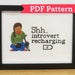Introvert Recharging Cross Stitch Digital PDF Pattern - Etsy