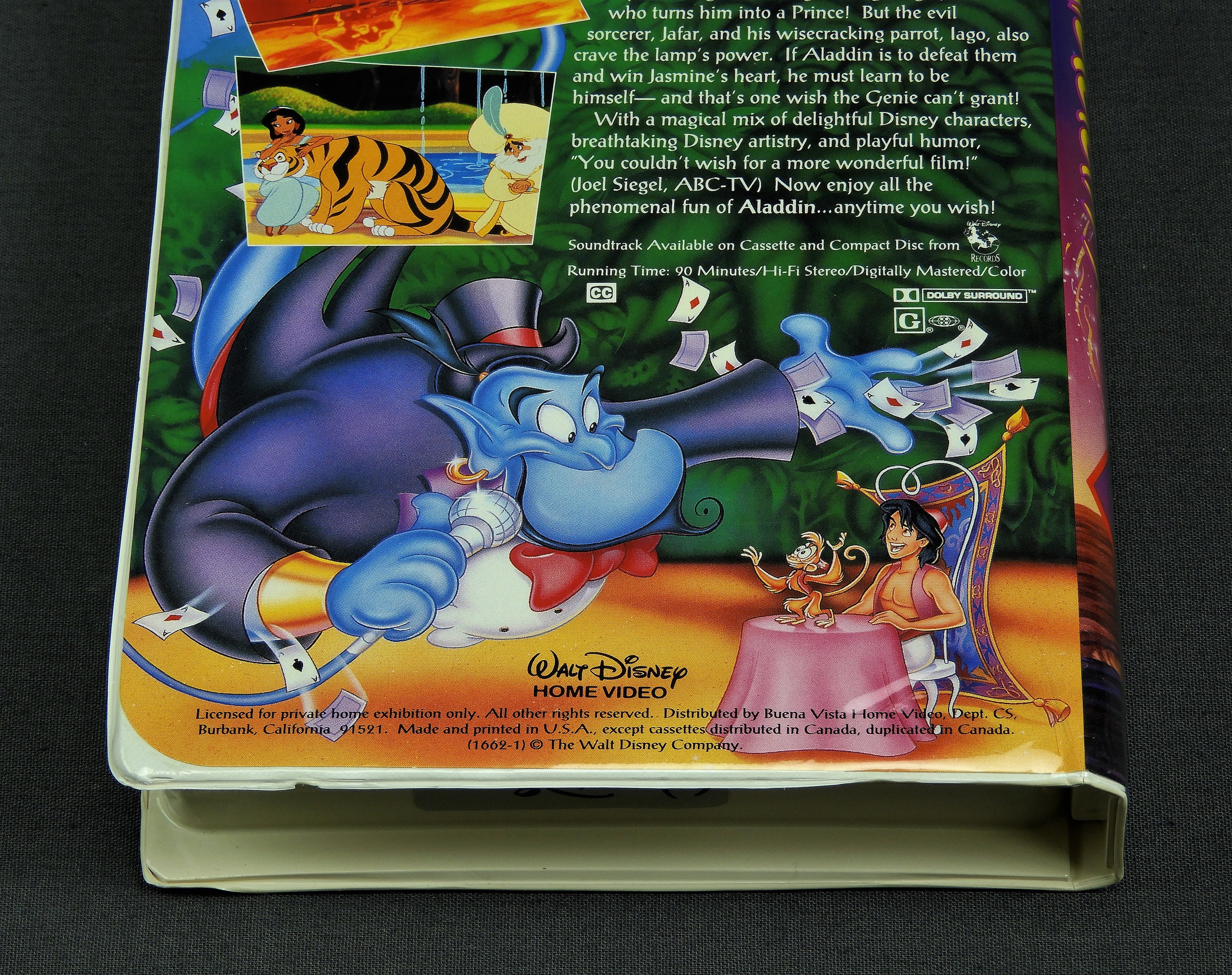 Vintage Aladdin Movie Walt Disney Vhs Tape The Etsy Vhs Sexiz Pix