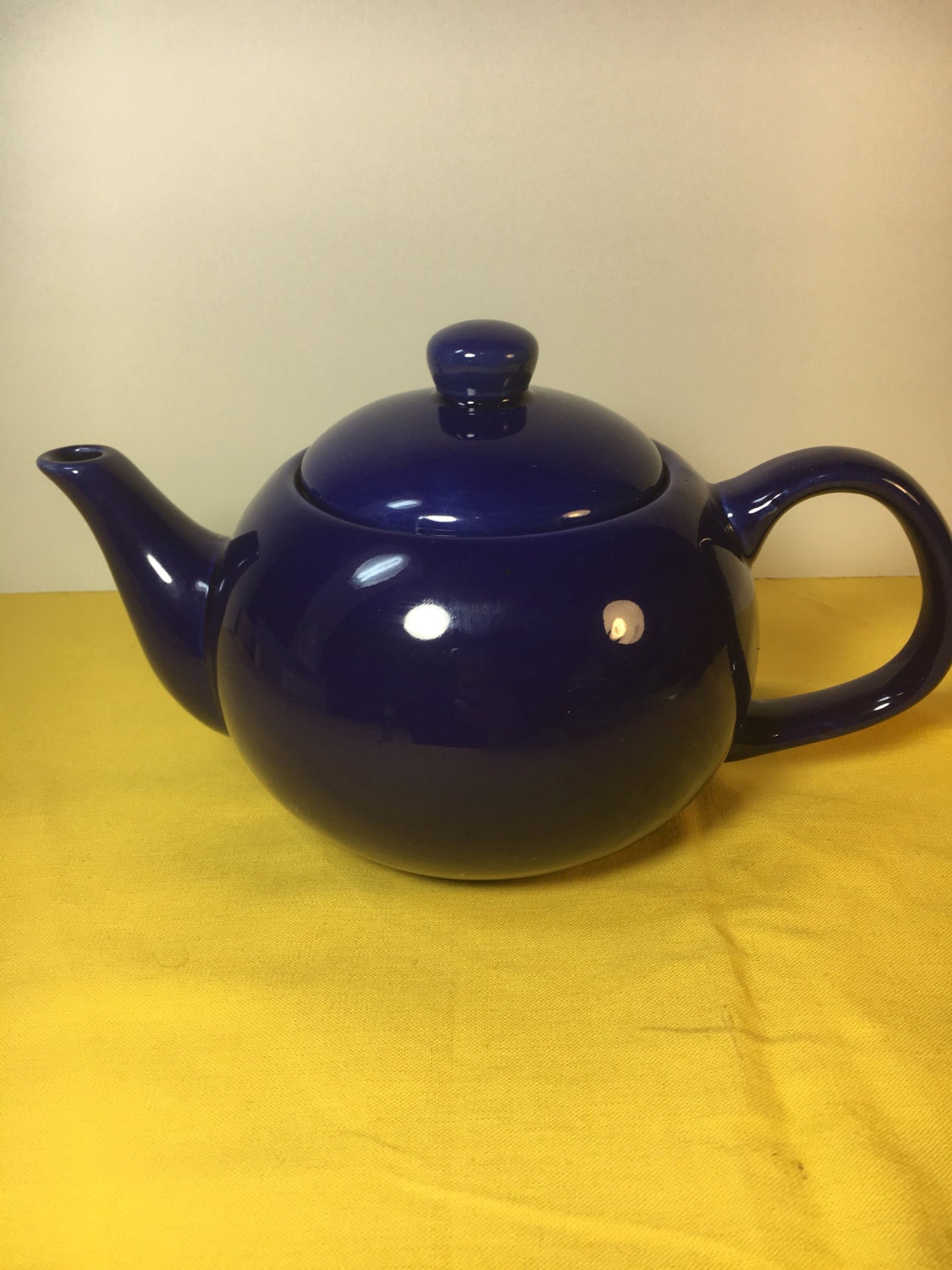 Vintage Cobalt Blue Teapot, Porcelain Designpac 5 Tall Teapot Designpac ...
