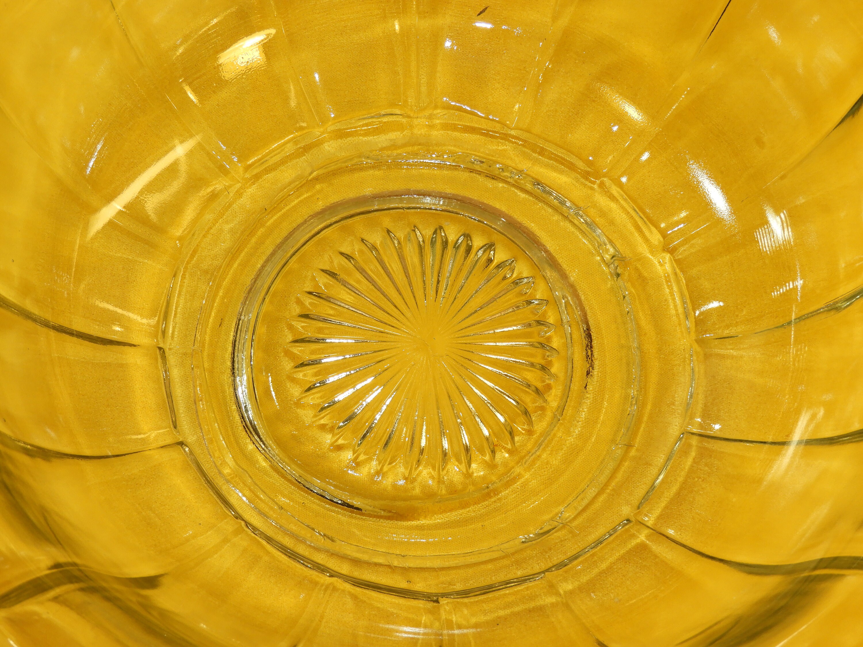 Vintage Punch Bowl, Indiana Glass, Colonial Punch Bowl, Clear Scalloped ...