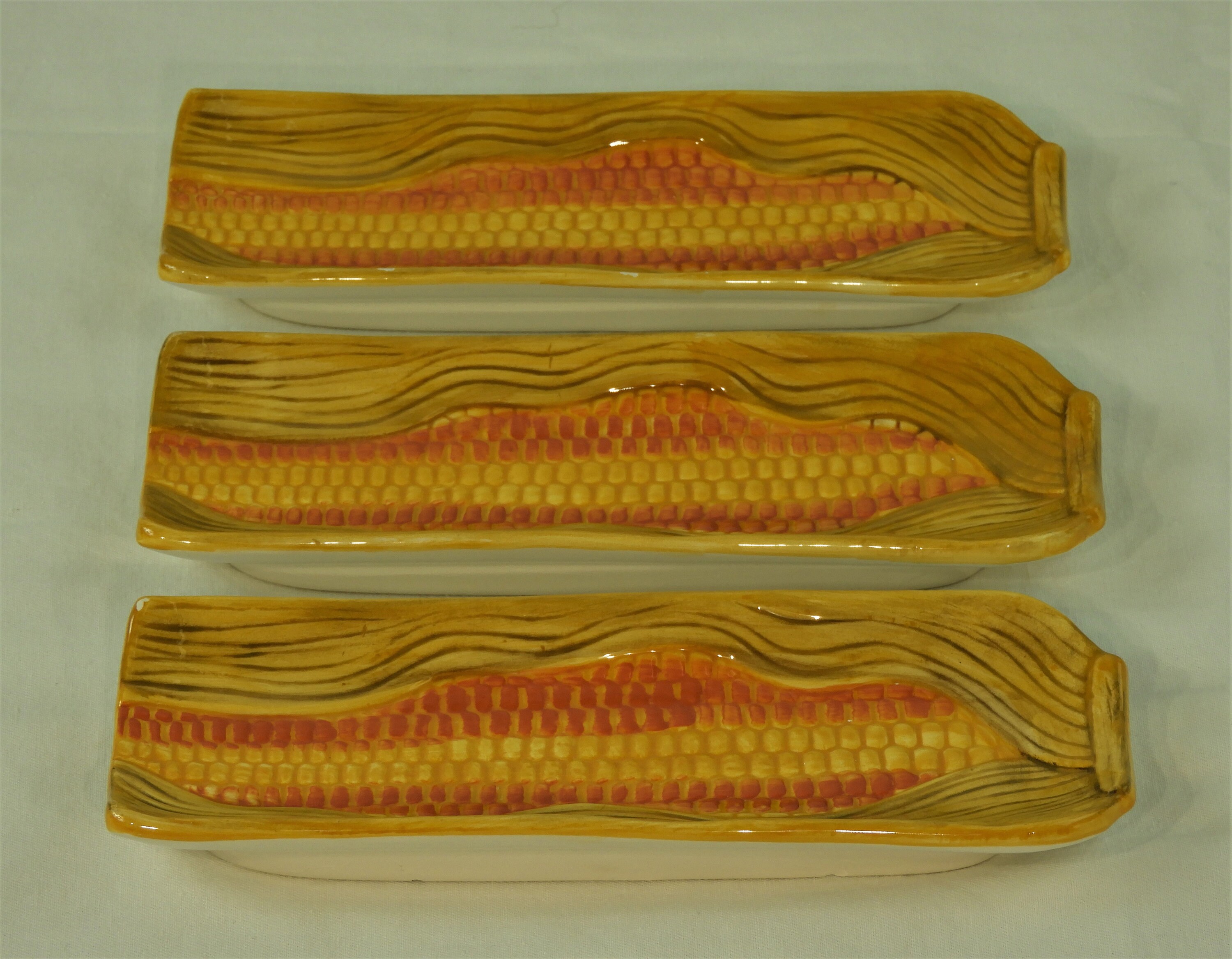 Vintage Corn Plates (3), The Cooks Bazaar Dishes, Decorative Yellow ...