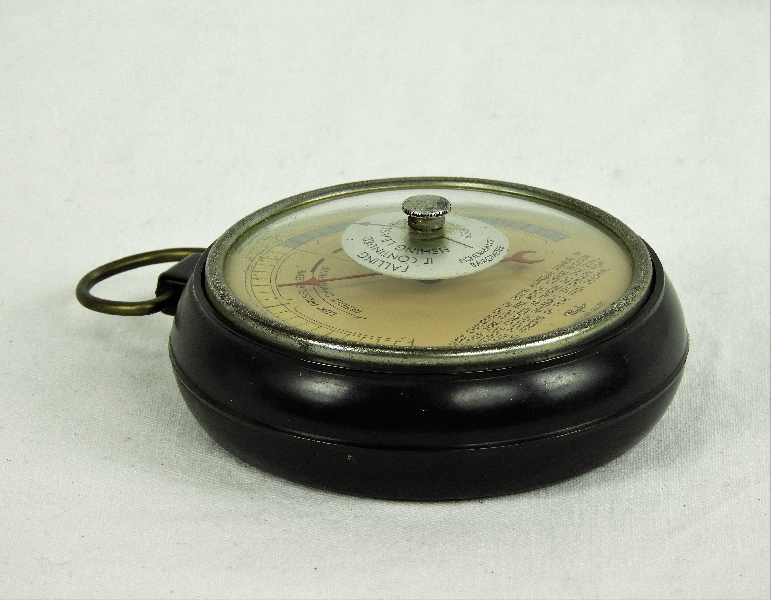 Vintage Taylor Barometer, Fishing Guide, Weather Instrument, Brown ...