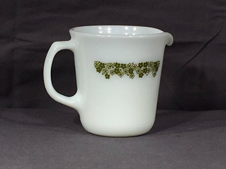 Vintage Pyrex Creamer Crazy Daisy Creamer White & Green - Etsy